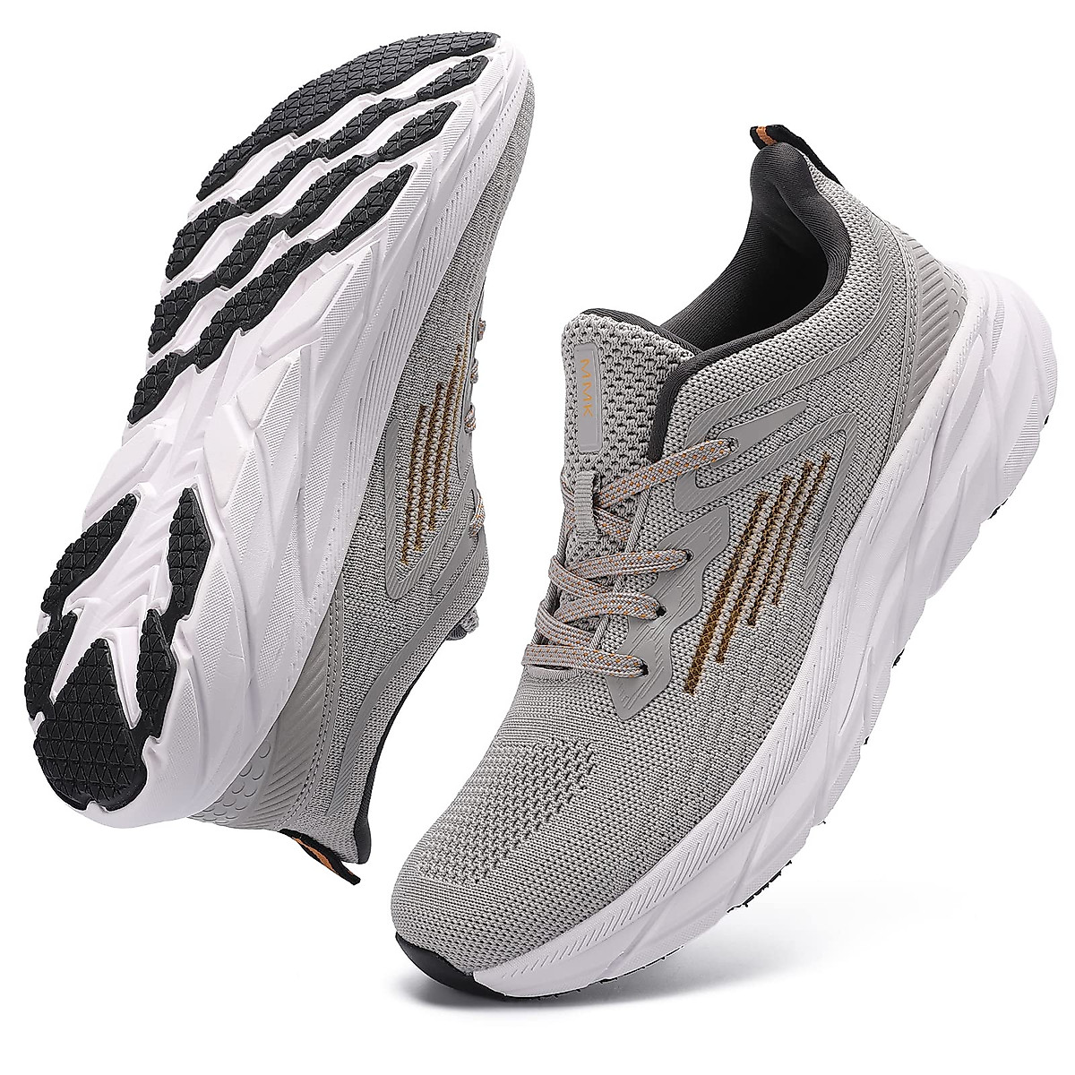 Pulltop Platform Trail Running Shoes Women Comfortable Walking Shoes Lace Up Casual Arch Support Shoes Comfort Non Slip Gym Athletic Shoes for Women Rock Size 9.5