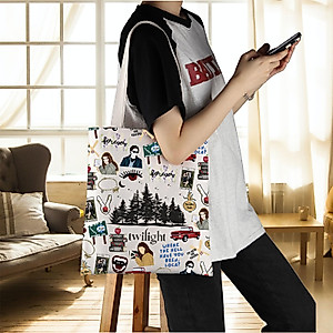 ENSIANTH Movie Inspired Gifts Edward's Gift Forks Washington Gift Vampire Lover Tote Bag City Of Forks Gifts