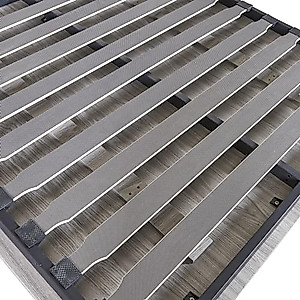 DEYOBED Multifunctional Full Size Murphy Bed with Storage Shelves and Drawers, Solid Wood Platform Wall Bed Cabinet for Guest Room Home Office, Ideal for Small Spaces, Gray