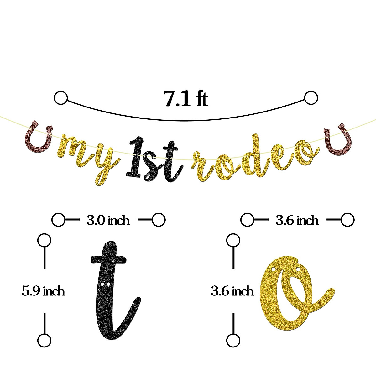 My 1st Rodeo Banner Western Cowboy Cowgirl 1st Birthday Sign Baby One Year Old Birthday Party Decoration Wild West Baby Shower Party Banner