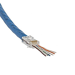 Klein Tools VDV826-764 Modular Data Plug for CAT6A and Larger Diameter CAT6 Indoor or Outdoor Ethernet Cable, 200-Pack