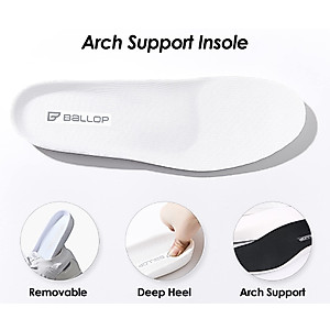 BALLOP TIVAT 2.0 Unisex Walking Shoes, Arch Support Sneakers Women Men Black Womens Women's Woman Pain Orthopedic ortopédicos Foam feet Work Comfort high Best Relief Ortho orthofit Foot Nursing