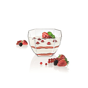 Barski - European Quality - Glass - Set of 6 - Small Bowls - Octagon - Could Be Used For Small Fruit/Nut/Dessert - Each Bowl is 5.5" Diameter - Made in Europe