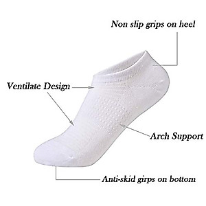 JORMATT 6 Pairs Toddler Little Girls Boys No Show Socks Thin Cotton Soft Anti Slip Low Cut Socks Breathable With Grips, White S
