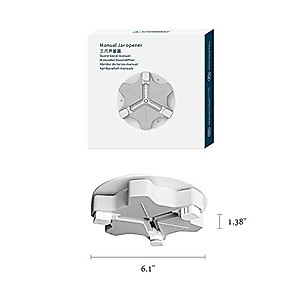 KITCHENDAO Jar Opener Under Cabinet for Weak Hands & Seniors with Arthritis, Effortless Lid Opener with 3 Grippers, Bottle Opener Can Opener Under Counter, Gift for Father Mother Grandpa Grandma Wife