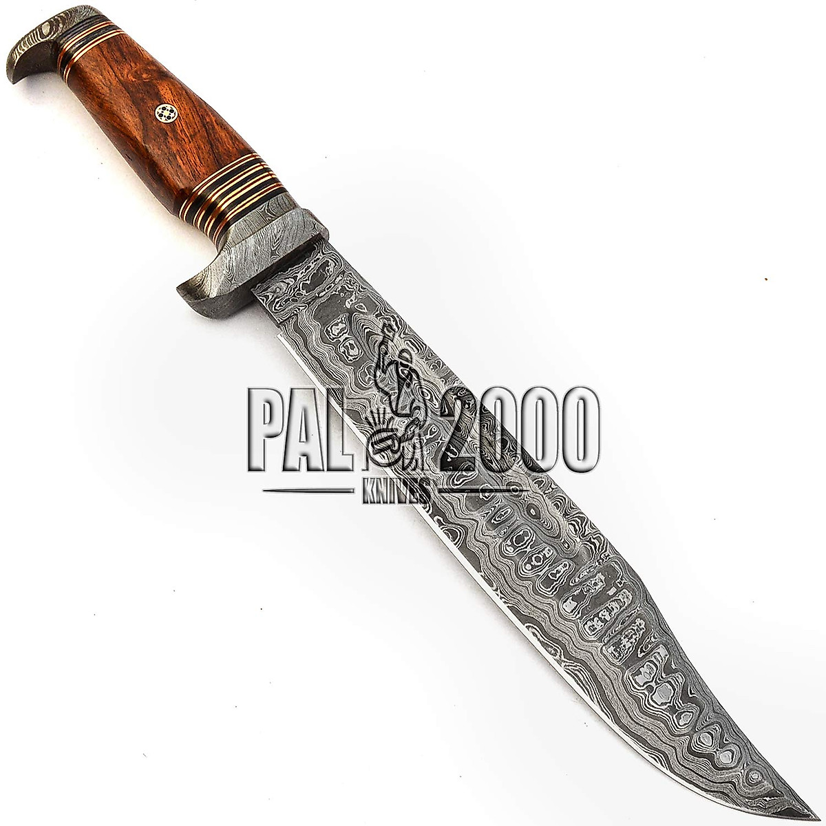 PAL 2000 KNIVES BK-9659 Custom Handmade Damascus Steel Hunting Bowie Blade Knife With Sheath