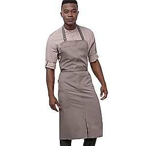 Chef Works Unisex Brio Chef Apron, Mushroom, One Size