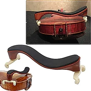 AMZZ Adjustable Solidwood Violin Shoulder Rest with Collapsible for 3/4 4/4 Violin Fiddle and 12" 13" Viola (3/4 or 4/4 Violin Shoulder Rest)