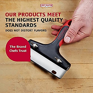 Mr. Bar-B-Q Griddle Scraper Tool with Replaceable Blade, Stainless Steel Griddle Cleaner, Ergonomic, Perfect for Professional and Residential Kitchen Grill Scraper