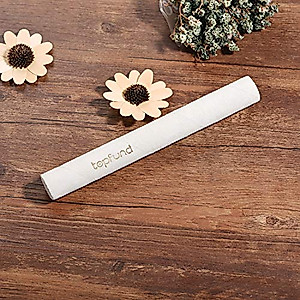 TOPFUND Crystal Singing Bowl Solid Beech Wood Long Suede Mallet