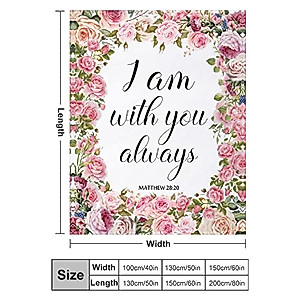 Christian Blanket Inspirational Thoughts Throw Blanket Bible Verse Prayers Get Well Soon Blankets Soft Lightweight Flannel Blanket 40"x50"