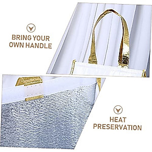 Anneome 2pcs Pie Takeaway Carrier Home Zipper Delivery Bags Pizza Restaurants Warmer Picnics Catering Insulated Cold Portable Foldable Cooler Thermal Duty Inch Camping Food Transport Bag