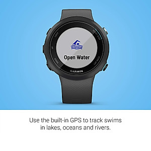 Garmin - Swim 2 Smartwatch 42mm Fiber-Reinforced Polymer - Slate - 010-02247-00 (Renewed)