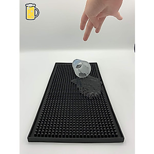 Bar Mat 6x12 for Cocktails and Coffee Bar Perfect Dish Drying Mat (1) - Professional Bar Spill Mat Perfect Barware for Bar Set - Dish Drying Soft Rubber Mat for Delicate Glass Dishes and Cups
