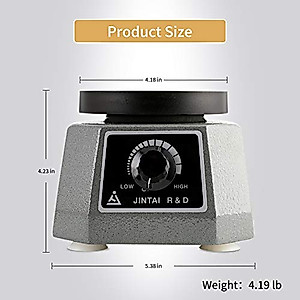 Annhua Dental Vibrator 4" Lab Oscillator Round Shaker, Dentist Vibrators Laboratory Equipment Machine for Mixing Plaster, Gypsum, Pouring Models, Resin Casting, Royal Icing