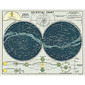 Cavallini Papers & Co. Celestial 1,000 Piece Puzzle, Multi