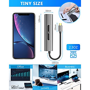 USB C Hub, 7 in 1 USB C to 4K HDMI Adapter with 100W Power Delivery, 3 USB 3.0 Ports, SD/TF Card Readers for MacBook/Pro/Air/iMac/iPad Pro and Type C Laptops Chromebook