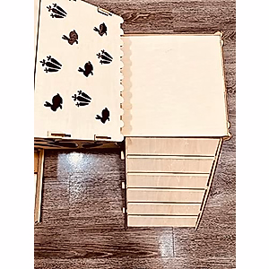 Indoor Bunny Rabbit Castle, Hideout and Wooden House Playset with Ramps, Hay Feeder & Waste Tray