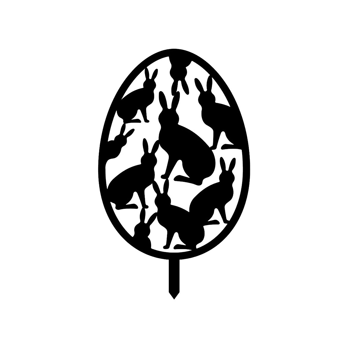 Blank Yard Signs with 12 X 18 Easter Garden Decorations Easter Egg Gnome Rabbit Ground Insert Decoration Acrylic Hollow Animal Figurines Yard Insert Black Chain Link Fencing Roll 9 (Black, One Size)