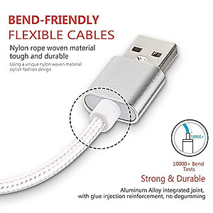 Android Charger Micro USB Cable 2Pack 6FT Fast Charging Cord for Samsung Galaxy S6/S7 Edge, J3/J7 Star Prime Crown, Note 4/5, LG G4 K40 K30 K20 Stylo 3, Moto, Xbox, PS4, Kindle Fire Tablets and Phones