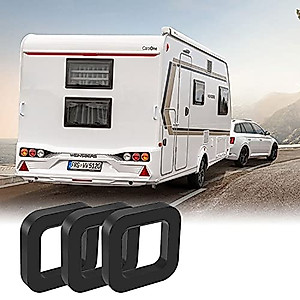 Yonput 3 Pack Trailer Hook Noise Elimination Muffler Cushion, Reduce Rattling Rubber Cushion, Fits Any 2In Trailer Hitch Receiver, Provide Cushion Between Receivers and Tow Hitches (Black)