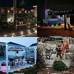 Enbrighten LED Mini Ground Lights, 36 Mini Path Lights, 92ft, Color Changing, Remote Control, Outdoor Path Lighting, 41357