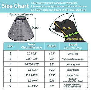 Dog Cone for Small, Medium, and Large Dogs and Cats, Soft Cone for Dogs After Surgery, Lightweight Leathaire Recovery Cone Collar to Stop Licking and Scratching(4(Neck: 9.25-10.75"))