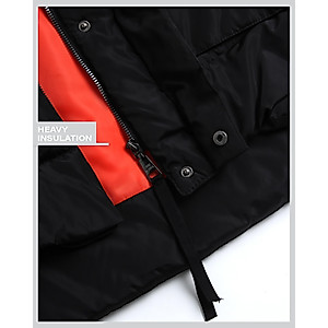 Steve Madden womens Steve Madden Women's Puffer Parka Jacket Down Alternative Coat, Black Two, Large US