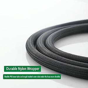 Pull DOWN kitchen faucet hose replacement M15*1MM (Upgrade G1/2 360° rotatable) Pull Down Faucet Sprayer Hose Pull out faucet hose replacement with quick connect,59-inch for Pluggable Nylon Hose