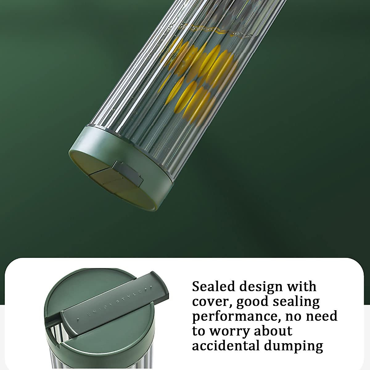 VABUN Food Jars, Storage Containers Kitchen Canisters for Pasta Spaghetti Beans Snack Flour Noodles,Green (Color : White)