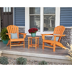 POLYWOOD South Beach 3-Piece Adirondack Chair Set with Side Table