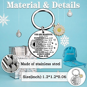 igvean Christian Gifts Keychain for Women Bulk Religious Gifts Bible Verse Gift Inspirational Christian Gifts for Female Friends You Are Inspiration Present Christmas Gifts for Her