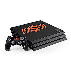 Skinit Decal Gaming Skin Compatible with PS4 Pro Console and Controller Bundle - Officially Licensed College Oklahoma State University Design