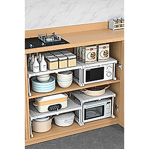 Closet Shelf, Expandable Shelf, Expandable Closet Shelf Storage Rack，Adjustable Locker Shelf for Closet/Camper (18.5-26.77in)