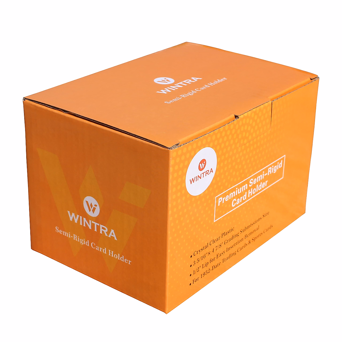 WINTRA 100 Count Semi-Rigid Card Holder with 100 Pack Penny Card Sleeves, Quality Card Submission Card Sleeves Protectors