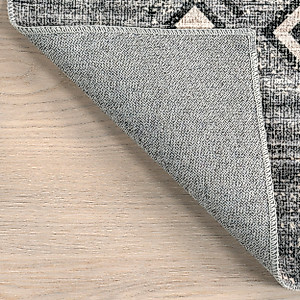 Rugs USA x Lauren Liess Sagebrush Geometric Machine Washable Area Rug, 8' x 10', Grey