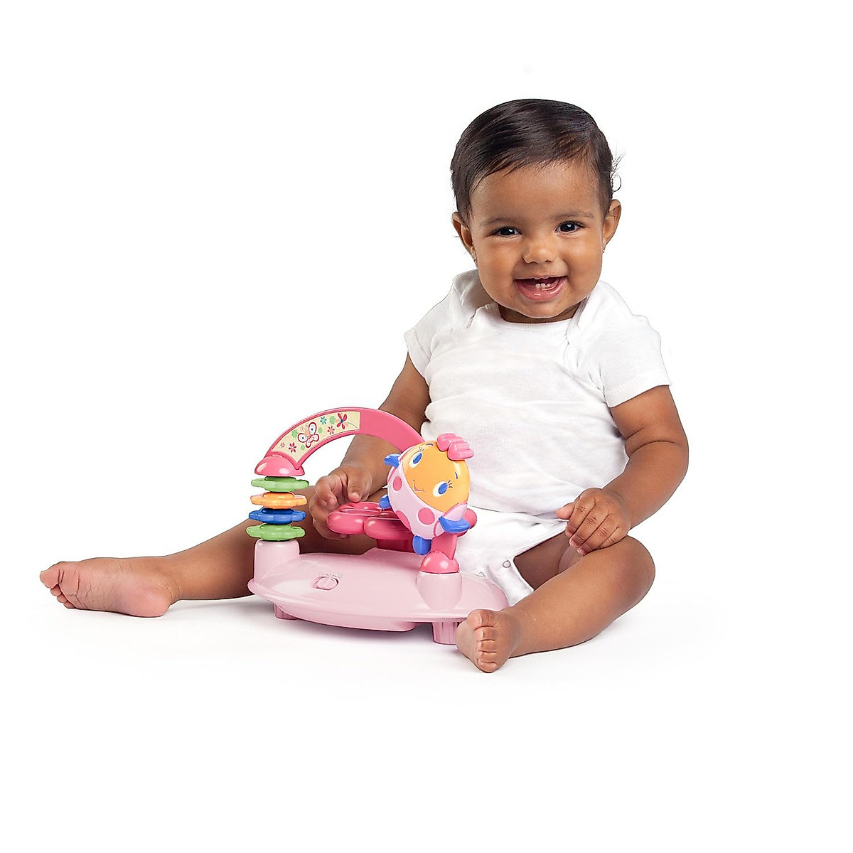 Bright Starts JuneBerry Walk-A-Bout Walker with Easy Fold Frame for Storage, Ages 6 months +