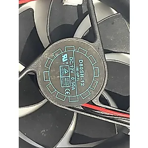 D80SH-12 Fan M-GP2 0.30amp 2.16W 80mm 8025 2-Wire Power Supply Cooling Fan