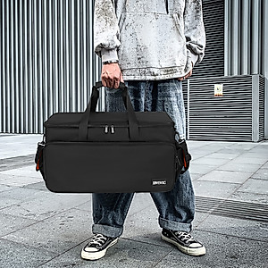 IBVIVIC High Capacity Gig Band Cable File Bag, 600D Oxford With with Adjustable Dividers and Double Separate Bags, for Cords, Sound Equipment, DJ Gear, Musician Accessories