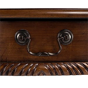 BOWERY HILL Wood Traditional Writing Desk in Vintage Oak Finish