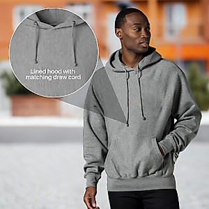 MV Sport Cool Fleece Hoodies for Men (Drawstring Hoodie Mens Sweatshirt) Mens Hoodies Pullover (Black, Large)