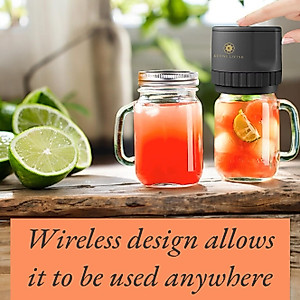 Kenwi Living Electric Mason Jar Vacuum Sealing Kit with Wide and Regular Mouth Lids, Vacuum Sealer for Canning Jars and Food Storage, 2024 Automatic Stop Version, Black