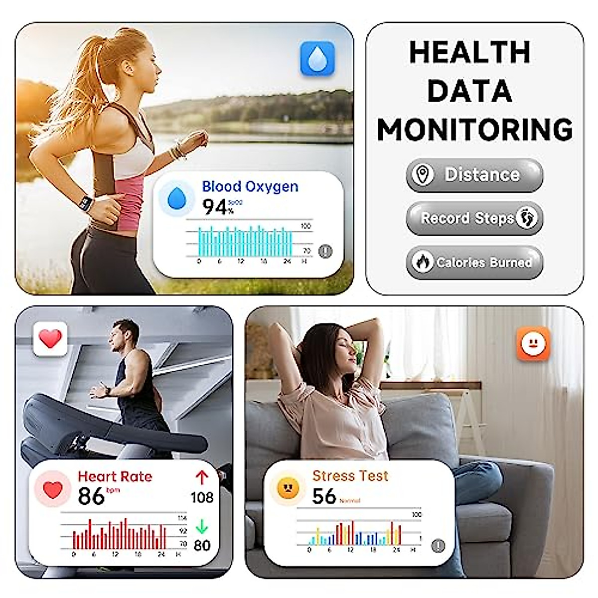 Faweio Smart Watches for Men Women, Alexa Built in & Bluetooth Call(Answer/Make), 1.95" Touch Screen Fitness Tracker with Heart Rate SpO2 Sleep Monitor Smartwatch for iPhone Android IP68 Waterproof