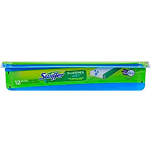 Swiffer Sweeper Wet Mopping Pad Refills for Floor Mop with Febreze Lavender Scent, 12 Count (Packaging May Vary)