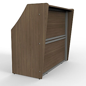 Linea Italia Office Reception Desk, 48" x 24" x 45", Walnut