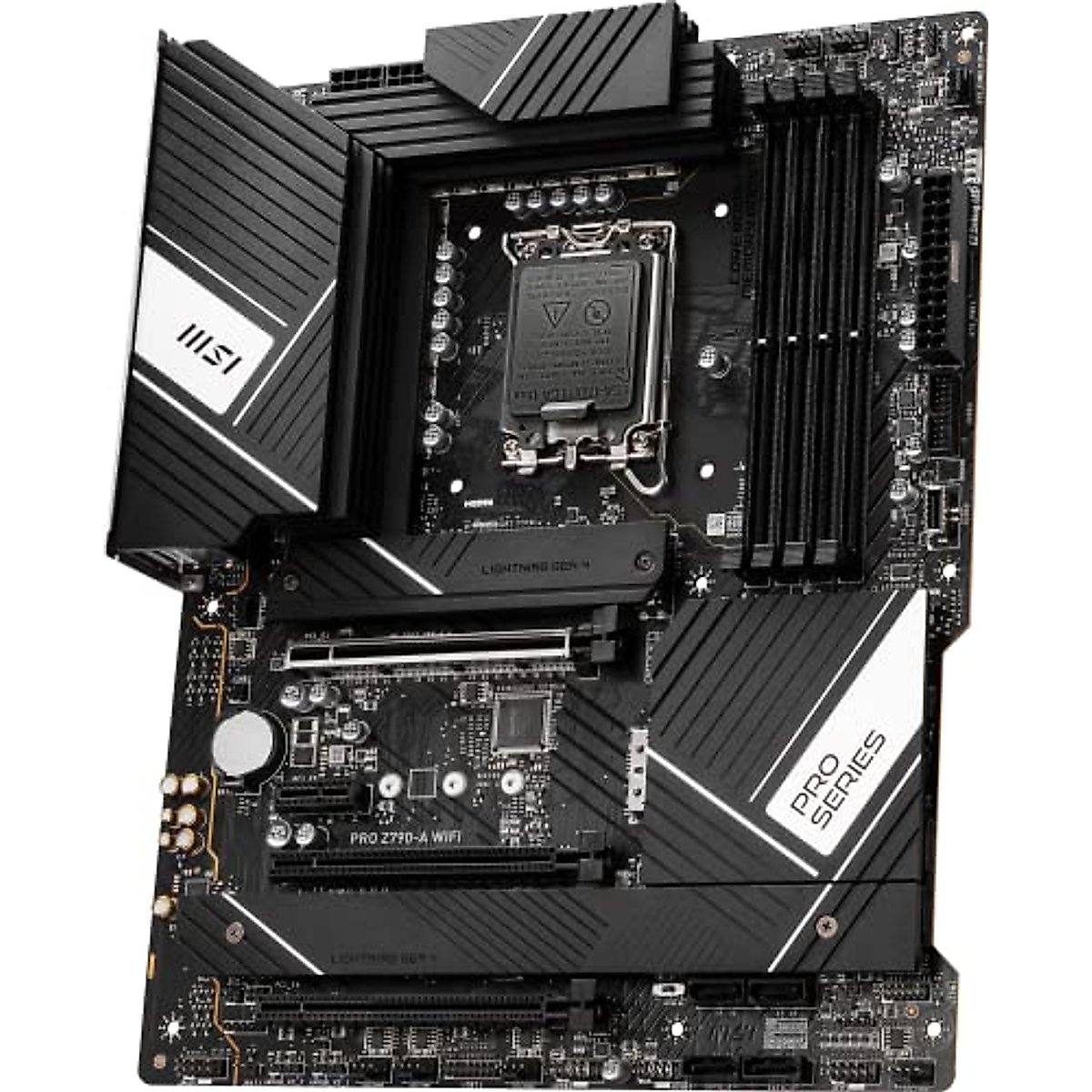 MSI PRO Z790-A WiFi ProSeries Motherboard (Supports 12th/13th Gen Intel Processors, LGA 1700, DDR5, PCIe 5.0, M.2, 2.5Gbps LAN, USB 3.2 Gen2, Wi-Fi 6E, ATX)