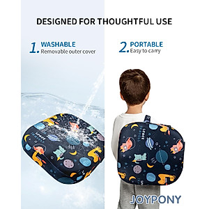 Toddler Booster Seat for Dining Table, 4 inch Ergonomic Design Dining Chair Heightening Cushion Portable Dismountable Eating, Washable Kids Toddler Booster Cushion, Adjustable Elasticity Straps (Star)