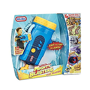 Little Tikes 651267 Mighty Blasters Dual Blaster Toy Blaster with 6 Soft Power Pods by
