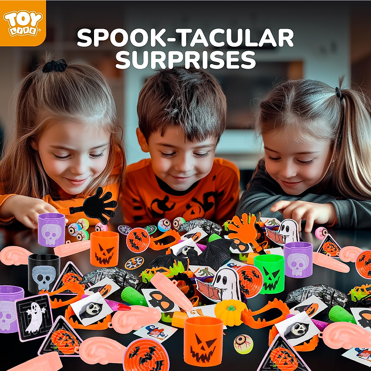 TOY Life Halloween Party Favors 168 Pcs Kids Party Favor Halloween Treats Toys in Bulk Goodie Bags Stuffers Return Gifts for Kids Birthday Party Favor Halloween Trick or Treat Classroom Party Supplies