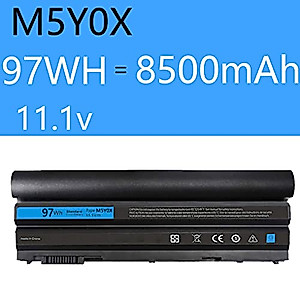 SSDY Damaite M5Y0X 97Wh Laptop Battery for Dell Latitude E6420 E6520 E6530 E5420 E5520 E5530 T54FJ 2P2MJ 312-1325 312-1165 PRV1Y Replacement Notebook High Performance 9Cells 8700mAh 11.1V